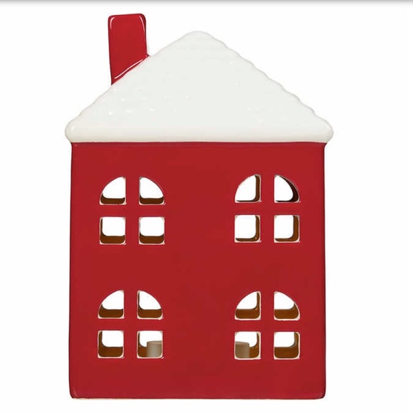 Holiday | Red Holiday Ceramic Village 5piece Houses Set | Poshmark